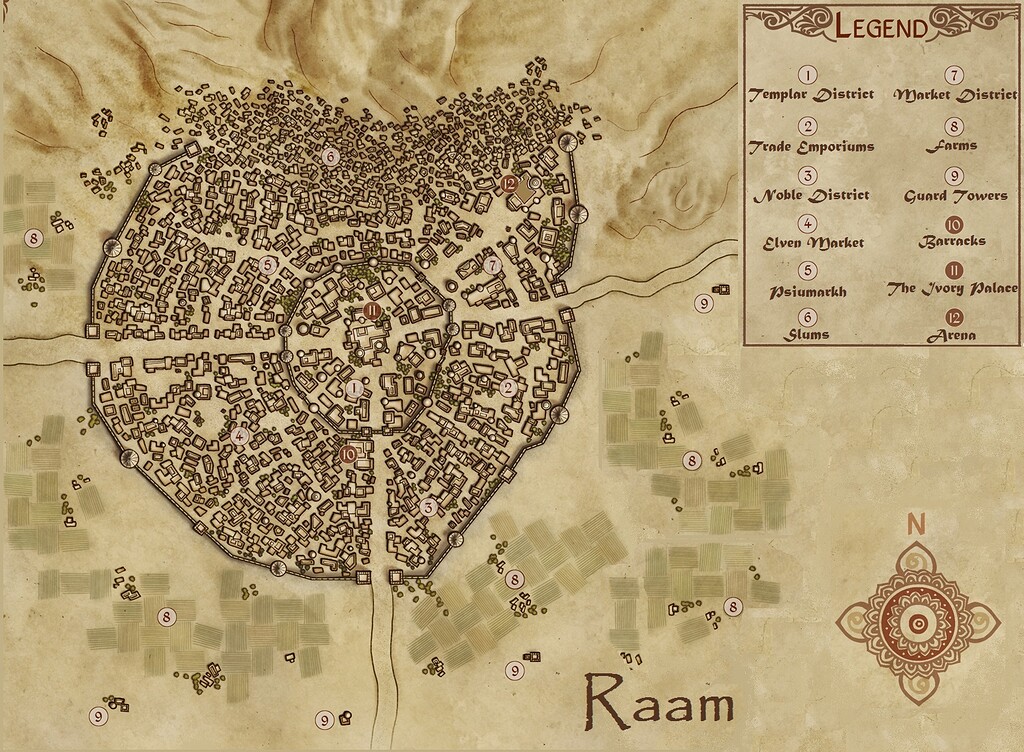City-State of Raam - Setting - Arena