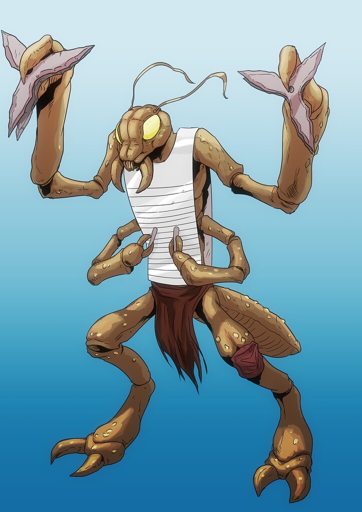 Thri Kreen Bard - Setting - Arena